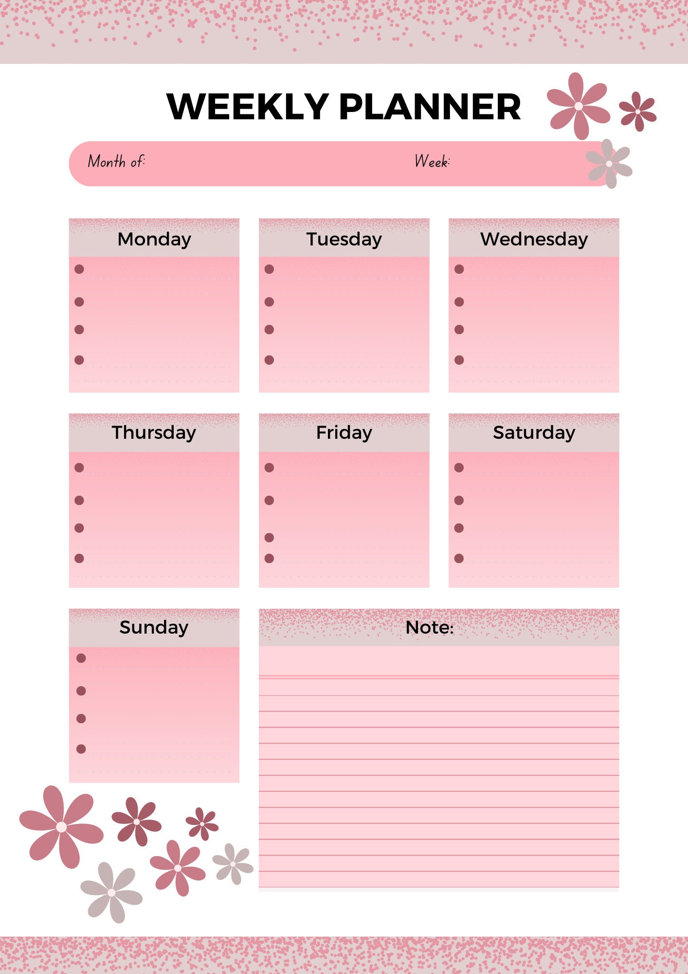 Weekly Planner - Etsy