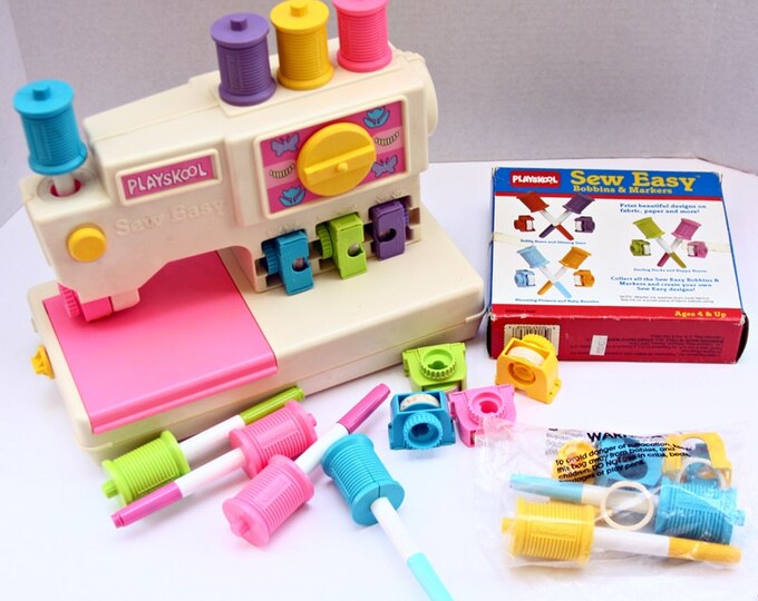 1990s Playskool Sew Easy Toy Sewing Machine With Accessories - Etsy