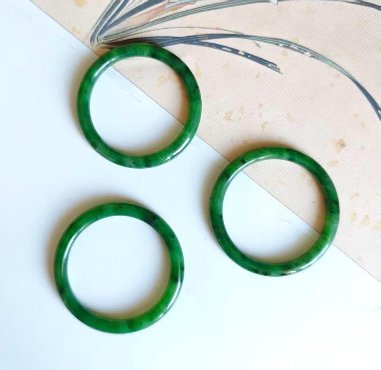 Certified Green Nephrite Jade Bangle (56-62mm): Round Shape, 圆条 - Etsy