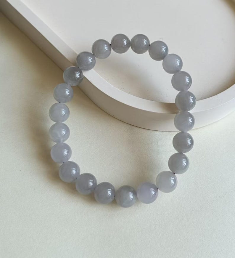 Certified 8mm Purple Nephrite Jade Bracelet With Cat-eye Effect - Etsy