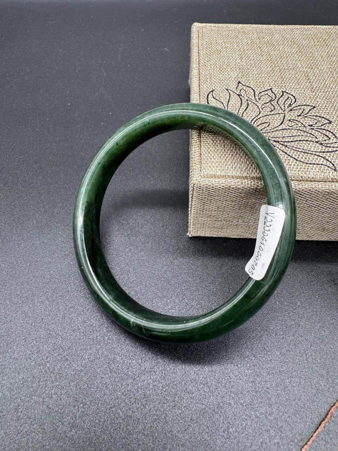 Certified Green Nephrite Jade Bangle Bracelet, Size 56-65 - Etsy