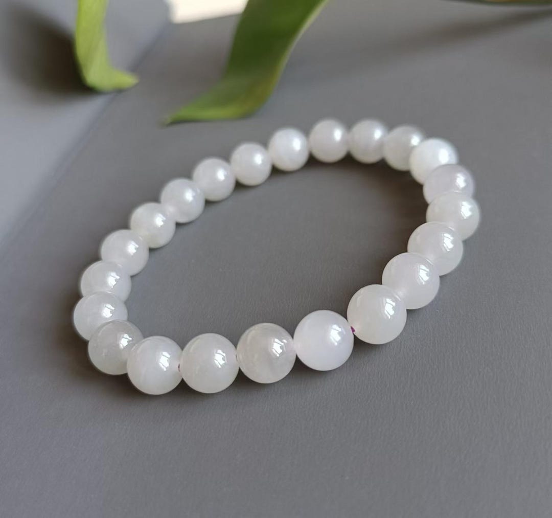 Certified 8mm Purple Nephrite Jade Bracelet With Cat-eye Effect - Etsy