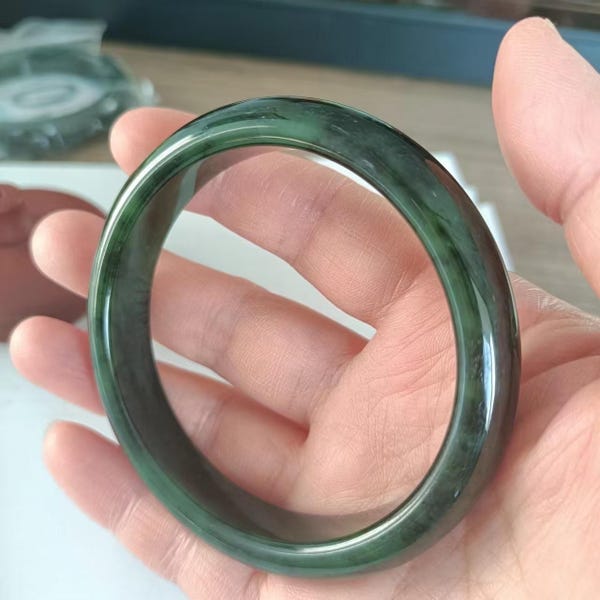 Nephrite Bangle 58 - Etsy
