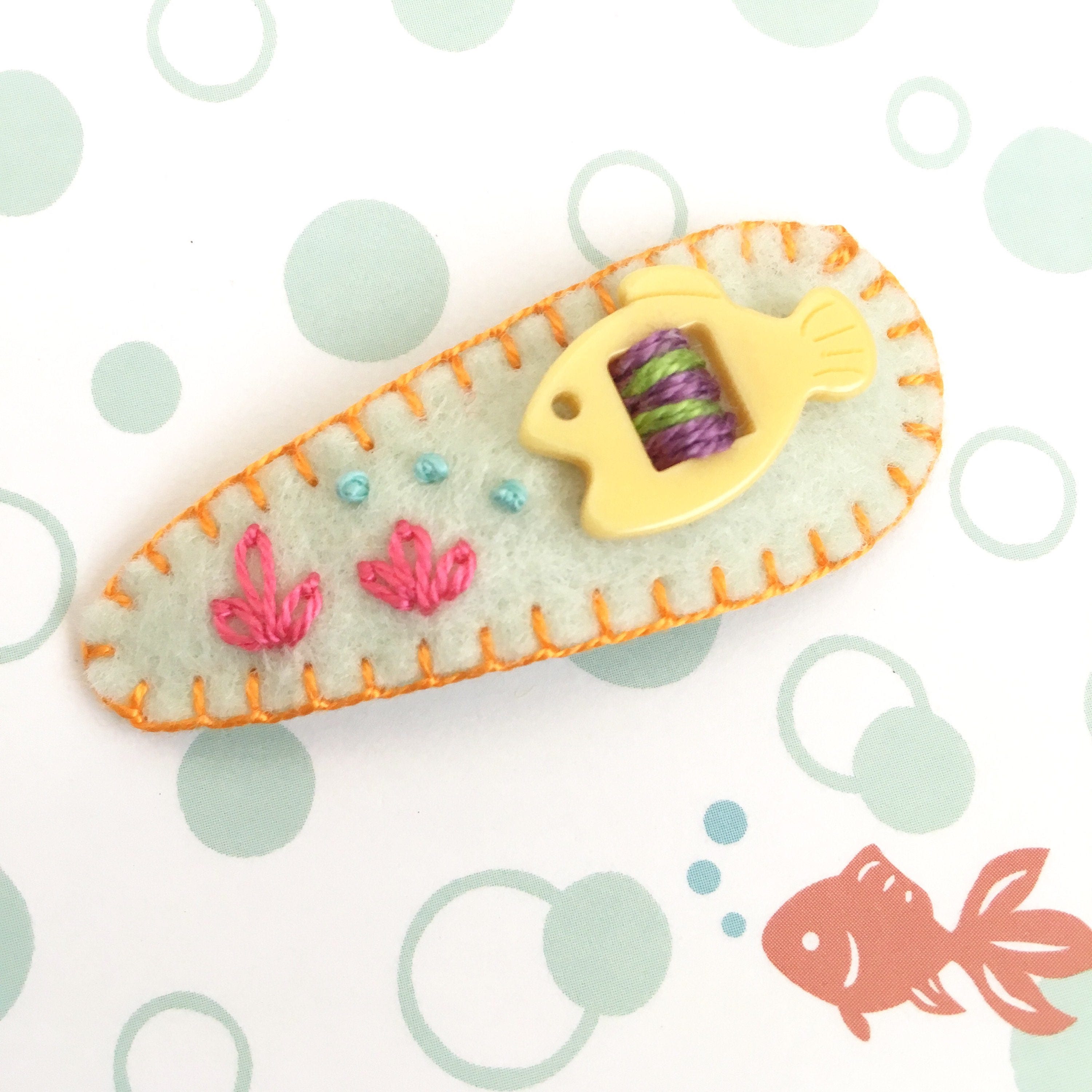Yellow Clown Fish Hair Clip Fish Snap Hair Clip Felt Hair - Etsy
