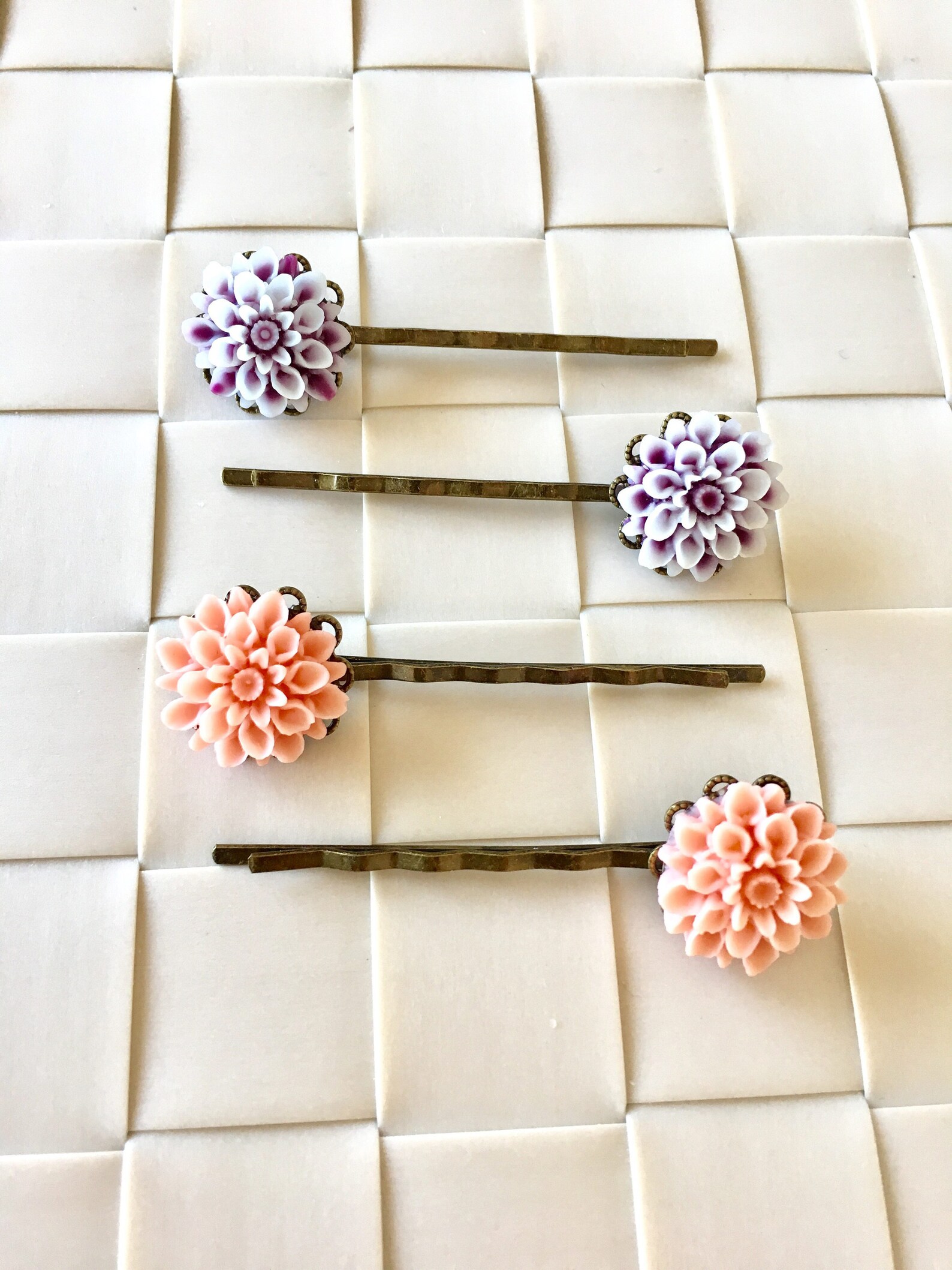 Cabochon Flower Hair Pin, Flower Hair Pin, Handmade Hair Pin, Flower ...