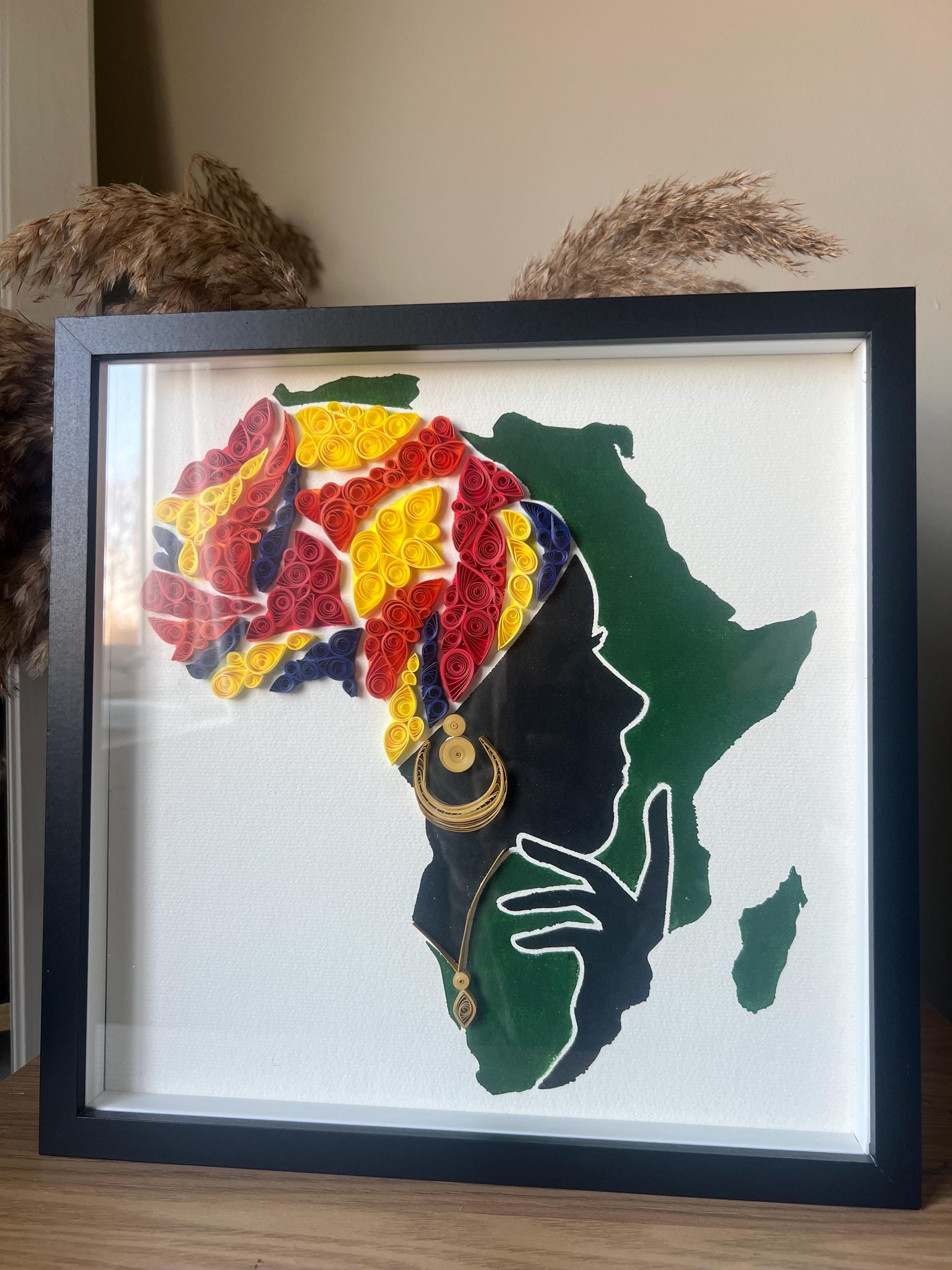 African Elegance – Quilled Silhouette Art - Etsy