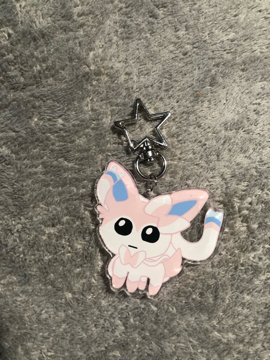 Sylveon Acrylic Keychain Tbh Creature - Etsy