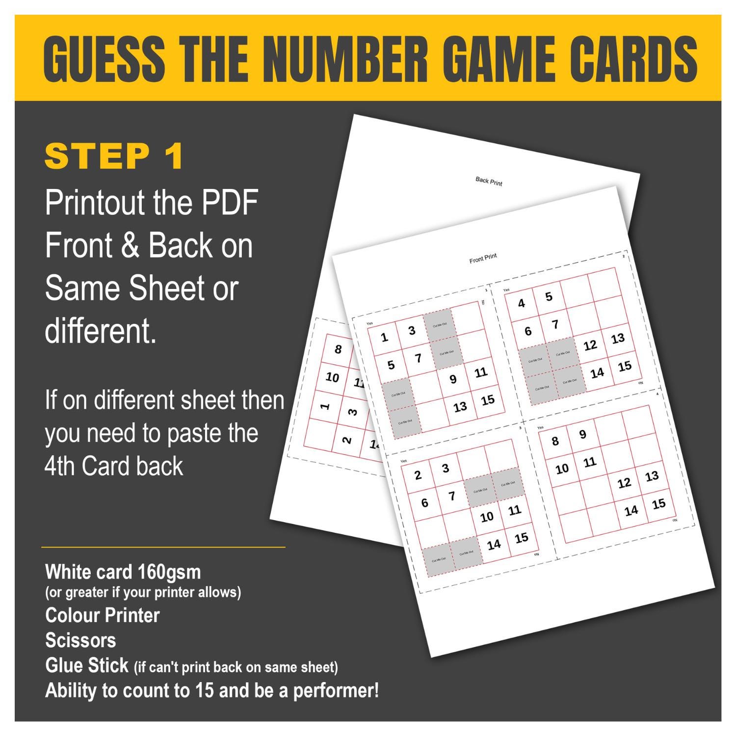 Magic Number Card Game – Printable Math STEM Activity (digital Download ...