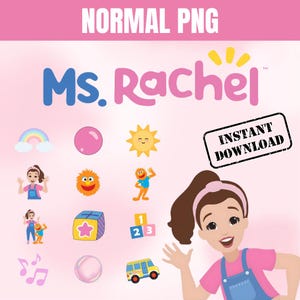Ms. Rachel PNG Clipart Set – Birthday Party Decor (instant Download - Etsy