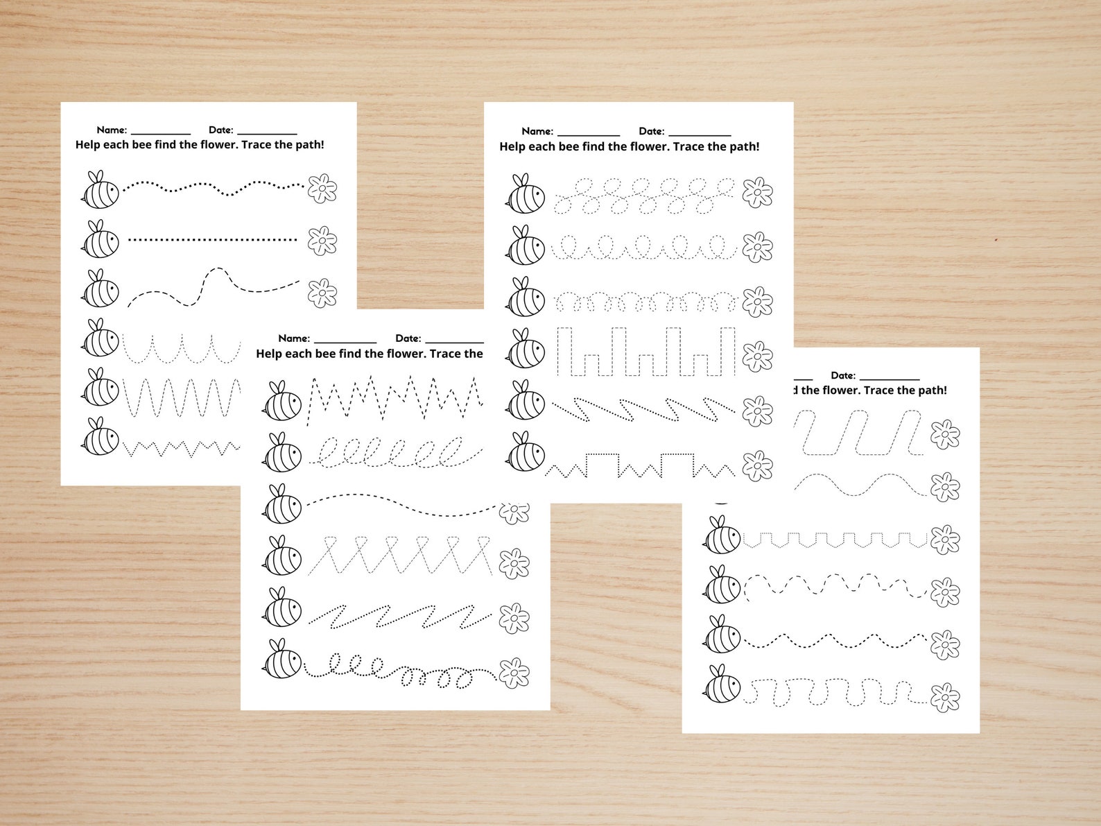 Tracing Lines Worksheets, Trace the Lines Printables, Tracing Practice ...