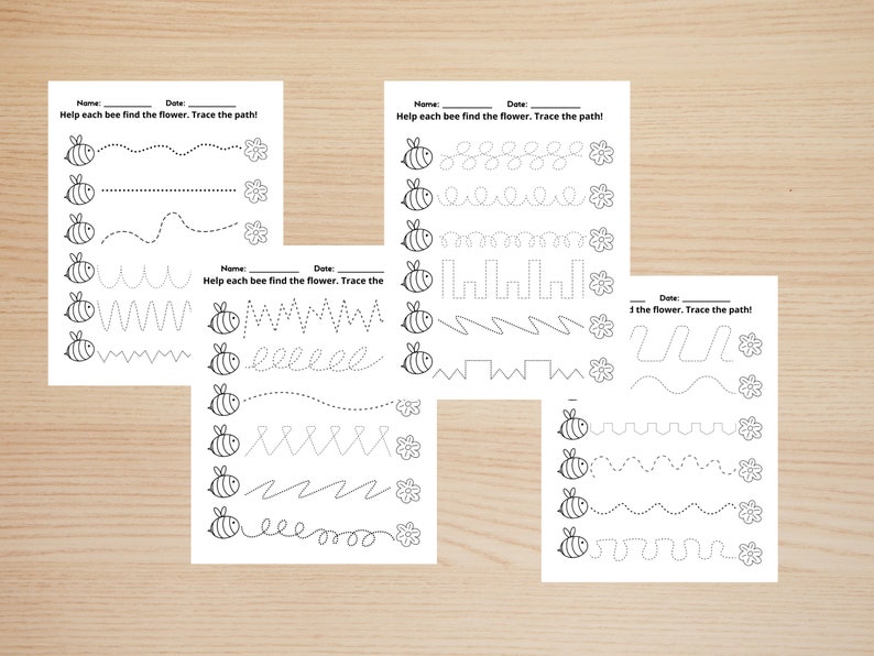 Tracing Lines Worksheets, Trace the Lines Printables, Tracing Practice ...