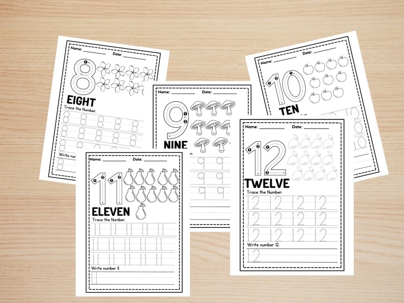 Number 1-20 Worksheets for Kids, Printable Numbers, Tracing Numbers ...