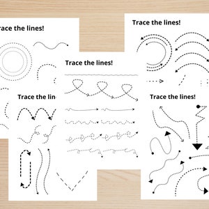 20 Trace the Lines Worksheets for Kids, Trace the Lines Printables ...