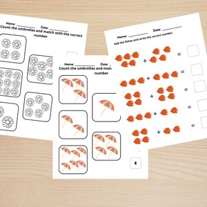 Preschool Math Summer Edition, Count to 10, Beginning Math, Learning to ...