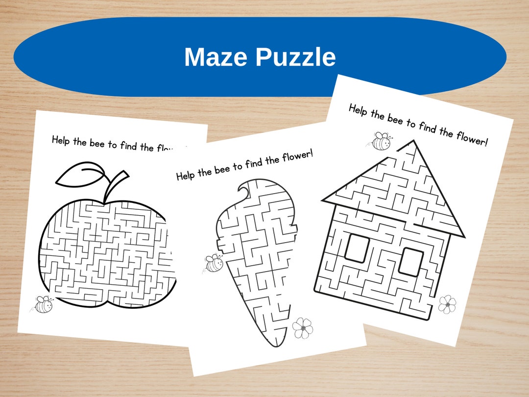 20 Printable Mazes, Mazes to Print for Kids, Maze Challenge Pages, Maze ...