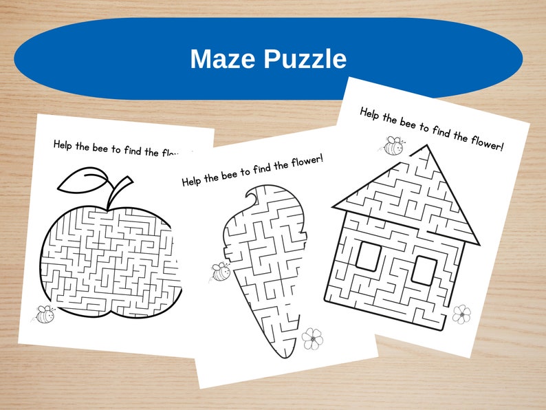 20 Printable Mazes, Mazes to Print for Kids, Maze Challenge Pages, Maze ...