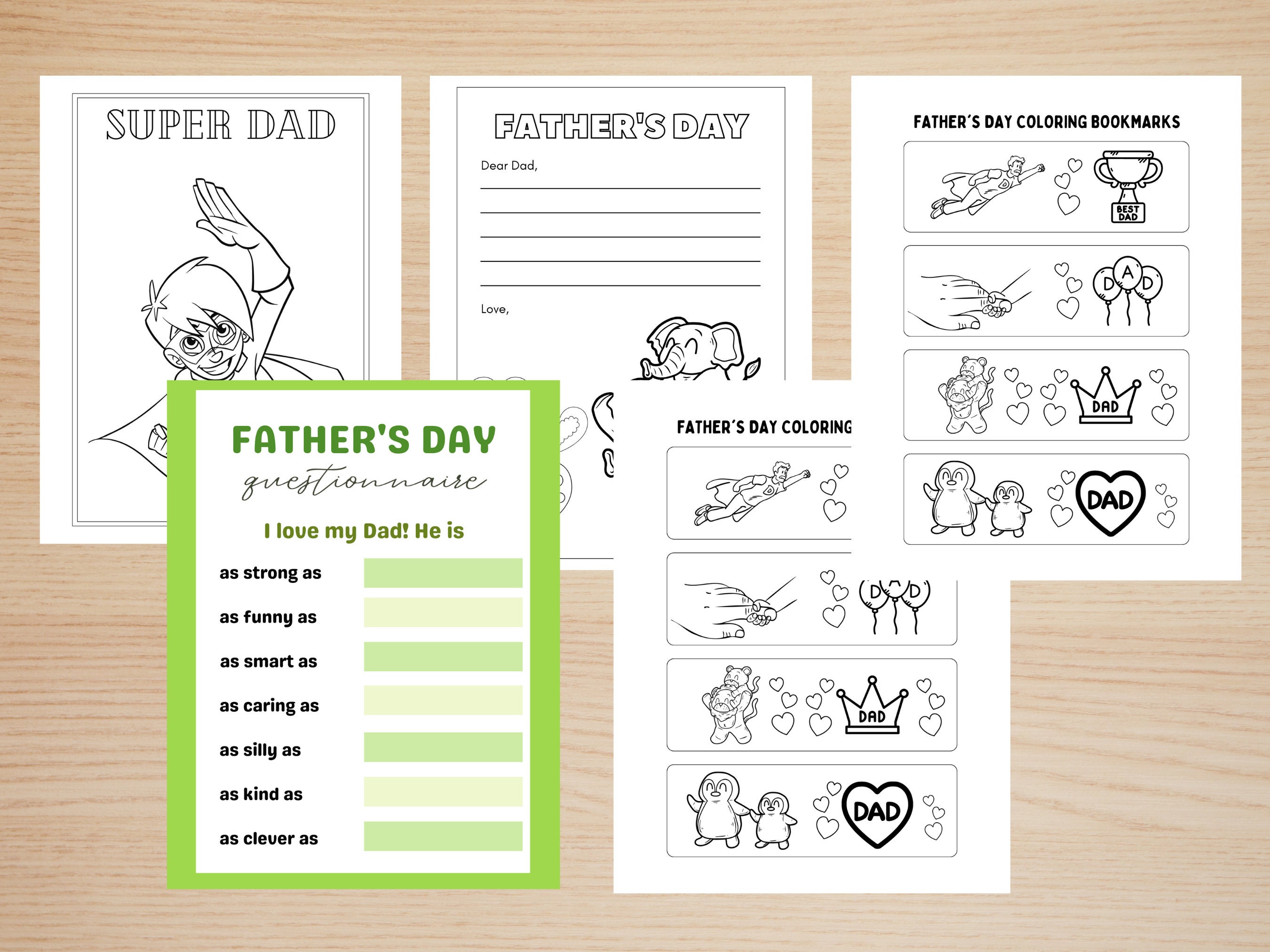 20 Father's Day Worksheets for Preschoolers, Father's Day Printables ...