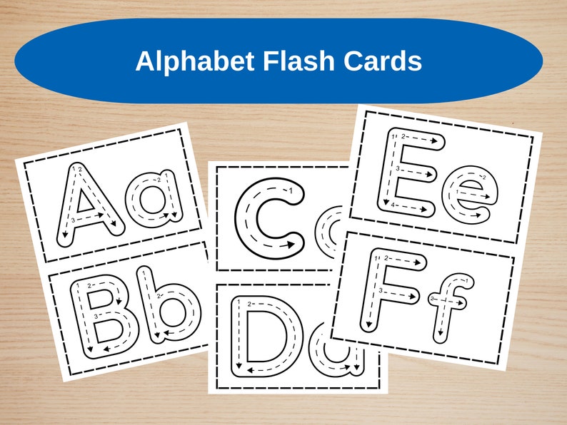 Alphabet Flash Cards, ABC Flash Cards, A-Z Cards, Learn Abcs, Alphabet ...