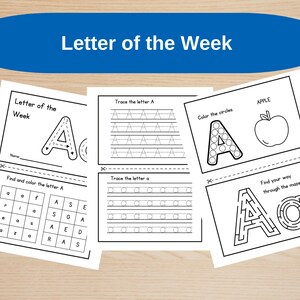 Letter of the Week Worksheets, Letter of the Week for Kids, Writing ...