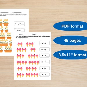 Preschool Math Summer Edition, Count to 10, Beginning Math, Learning to ...