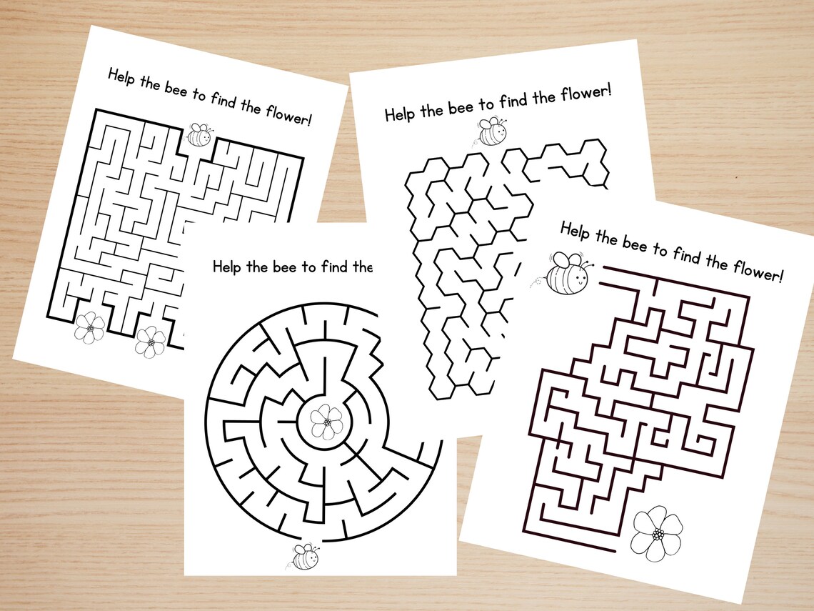 20 Printable Mazes, Mazes to Print for Kids, Maze Challenge Pages, Maze ...