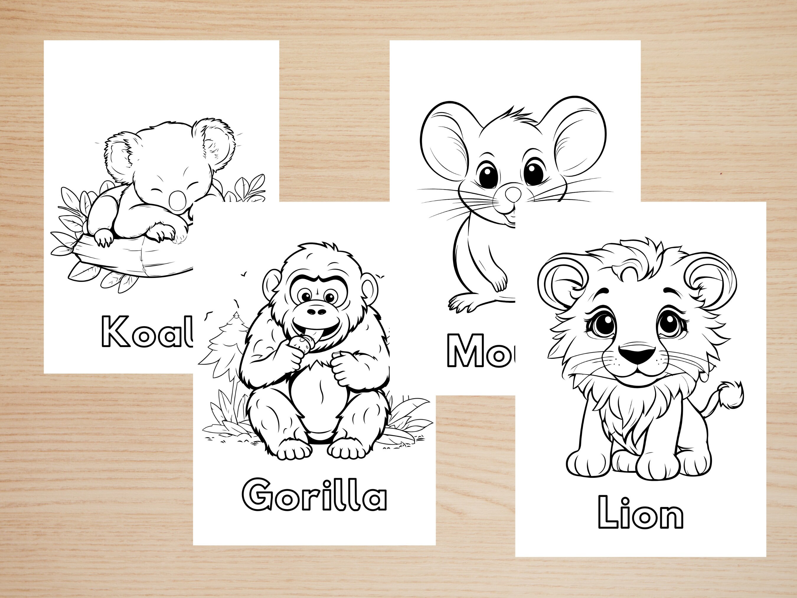 Mammals Coloring Pages for Toddlers, Animals Coloring Printables ...