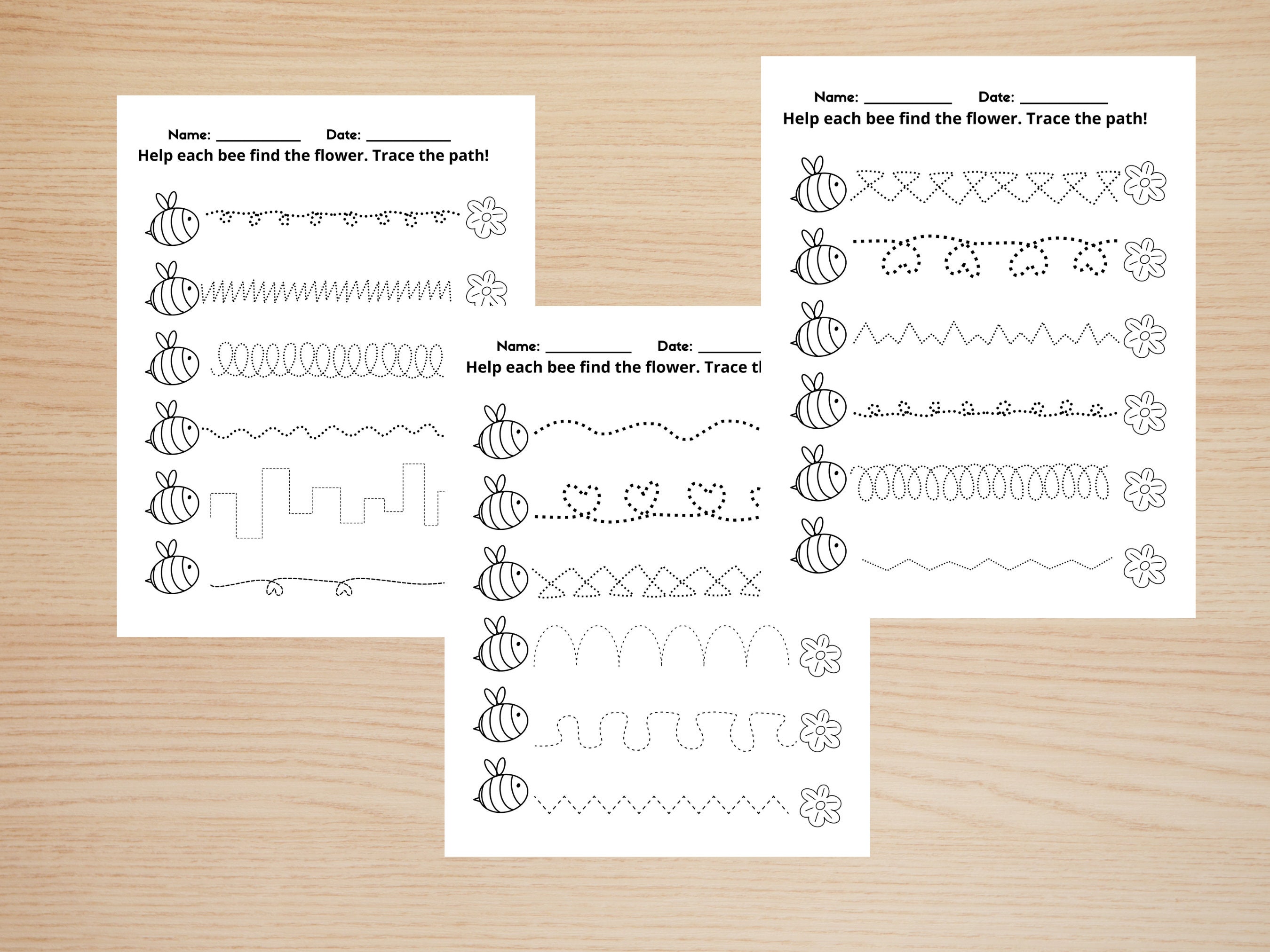 Tracing Lines Worksheets, Trace the Lines Printables, Tracing Practice ...