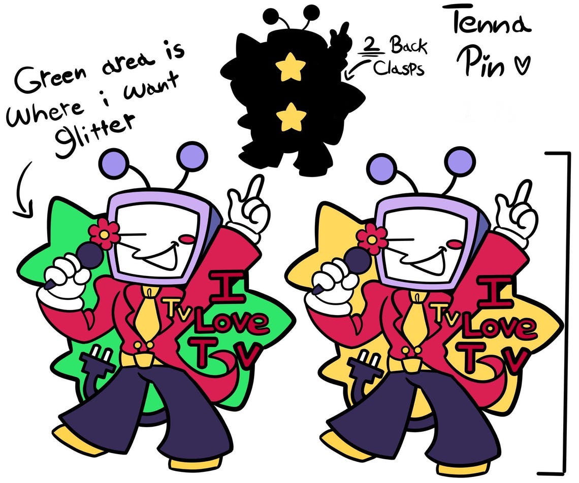 DELTARUNE PREORDER Mr Ant Tenna TV Time Enamel Pin - Etsy