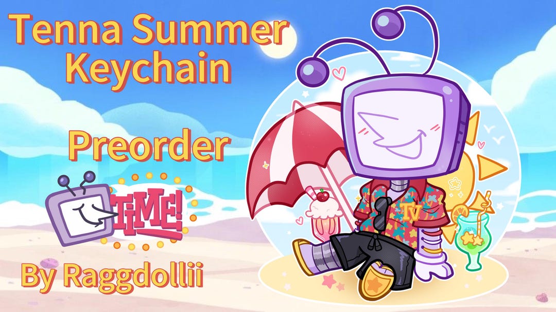 DELTARUNE PREORDER Mr Ant Tenna TV Time Summer Beach Acrylic Keychain ...