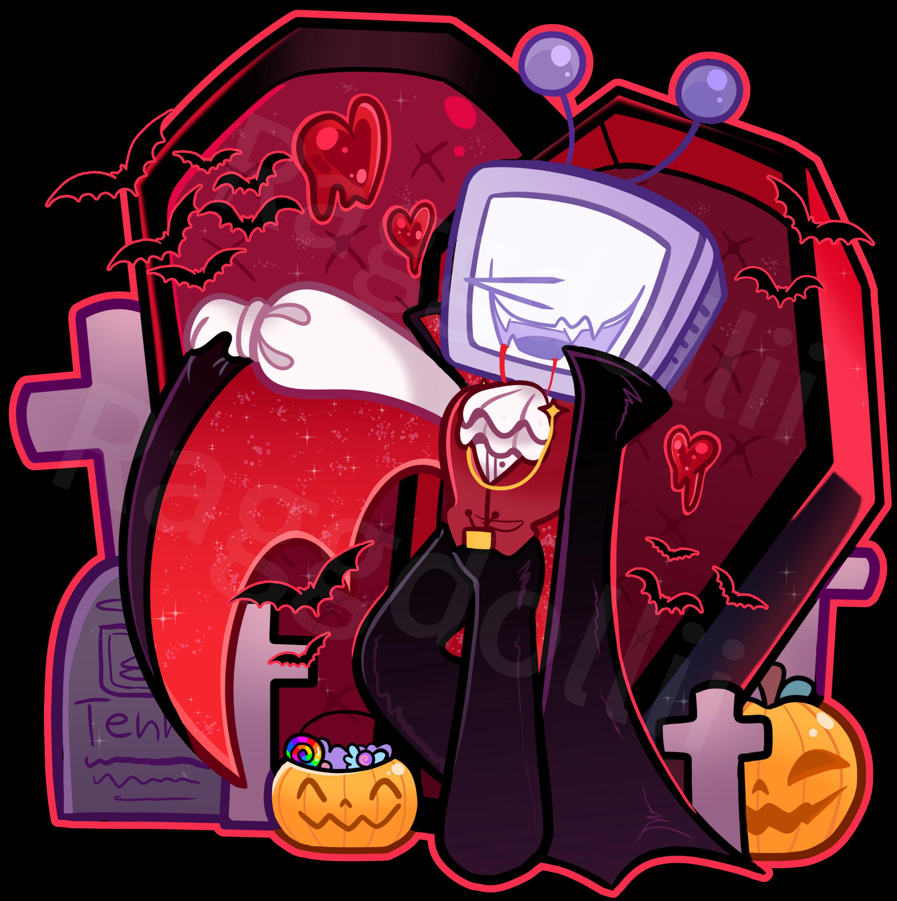 DELTARUNE PREORDER Mr Ant Tenna TV Time Halloween Vampire Acrylic ...