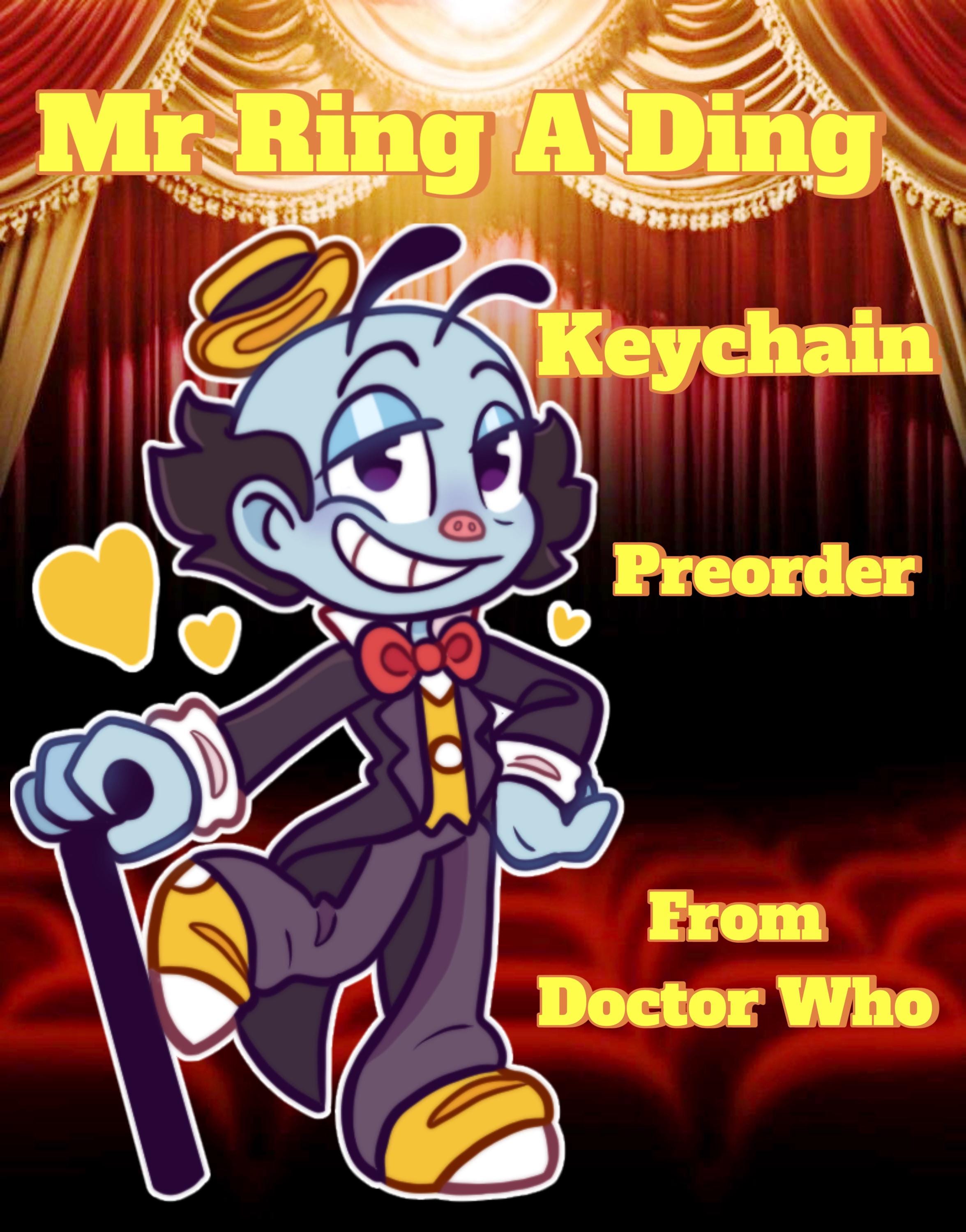 DOCTOR WHO PREORDER Mr Ring A Ding Lux Keychain Rubberhose Style Sunshine Sally Matching - Etsy