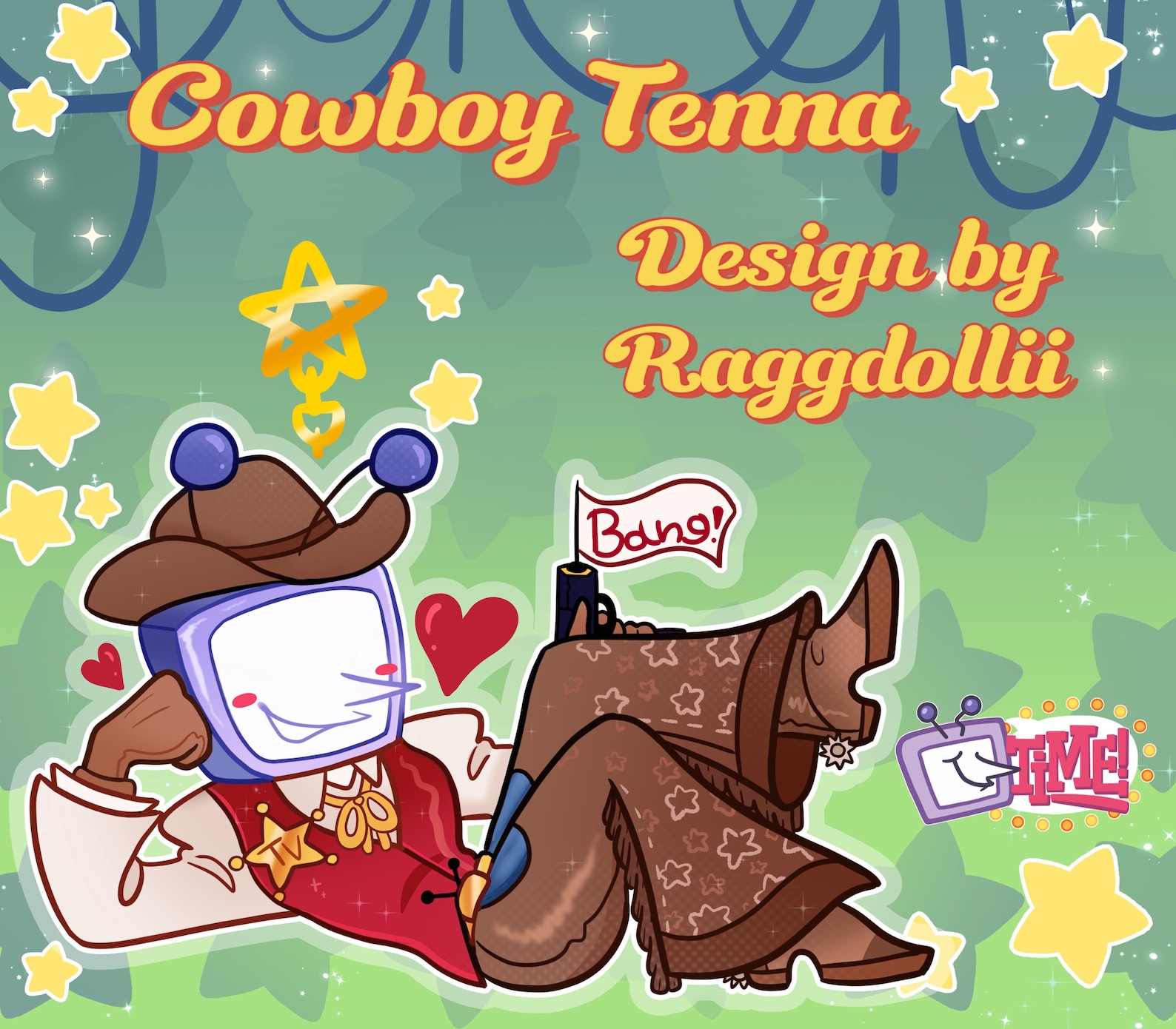 DELTARUNE PREORDER Mr Ant Tenna TV Time Cowboy Acrylic Keychain - Etsy