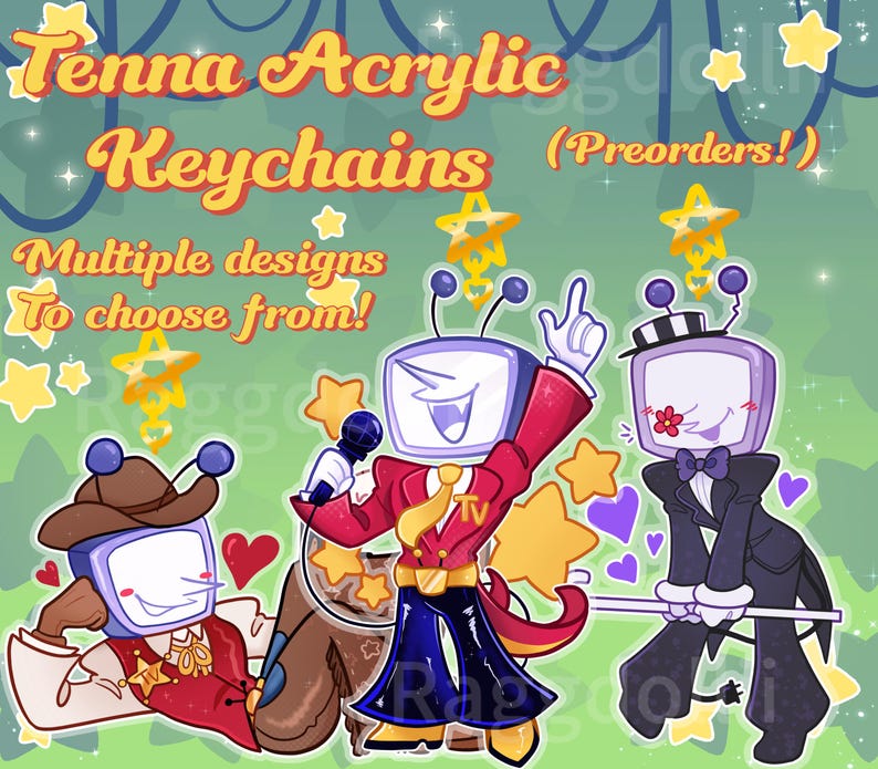 DELTARUNE PREORDER Mr Ant Tenna TV Time Cowboy Acrylic Keychain - Etsy