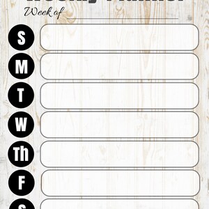 Printable Weekly Planner, Editable - Etsy