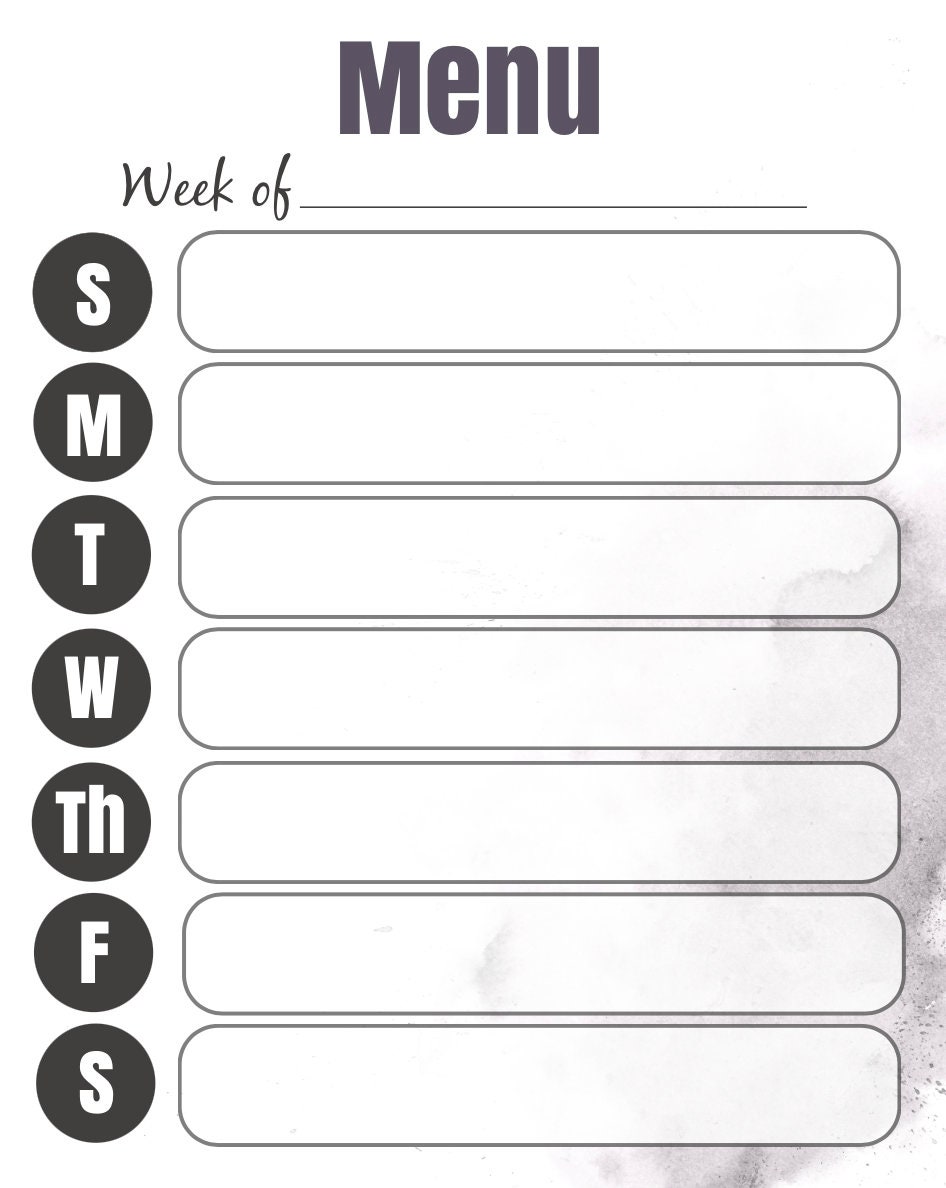 Printable Weekly Planner, Editable, Color Splash - Etsy