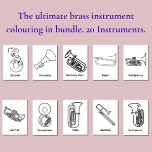 brass family instruments coloring pages