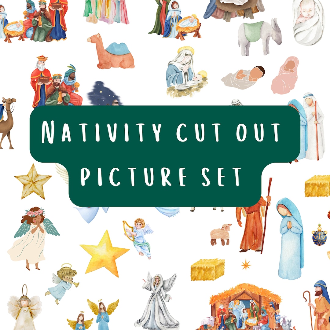 Cut Out Nativity Picture Set Christmas Images for Cutting and Sticking ...