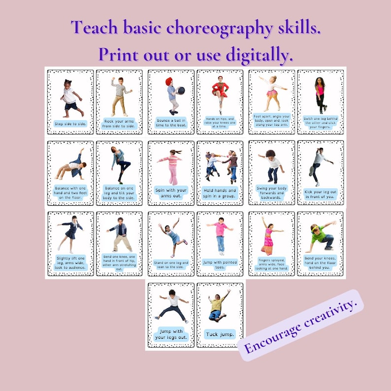 Build A Dance Routine Movement Flashcards Inspire and Scaffold ...