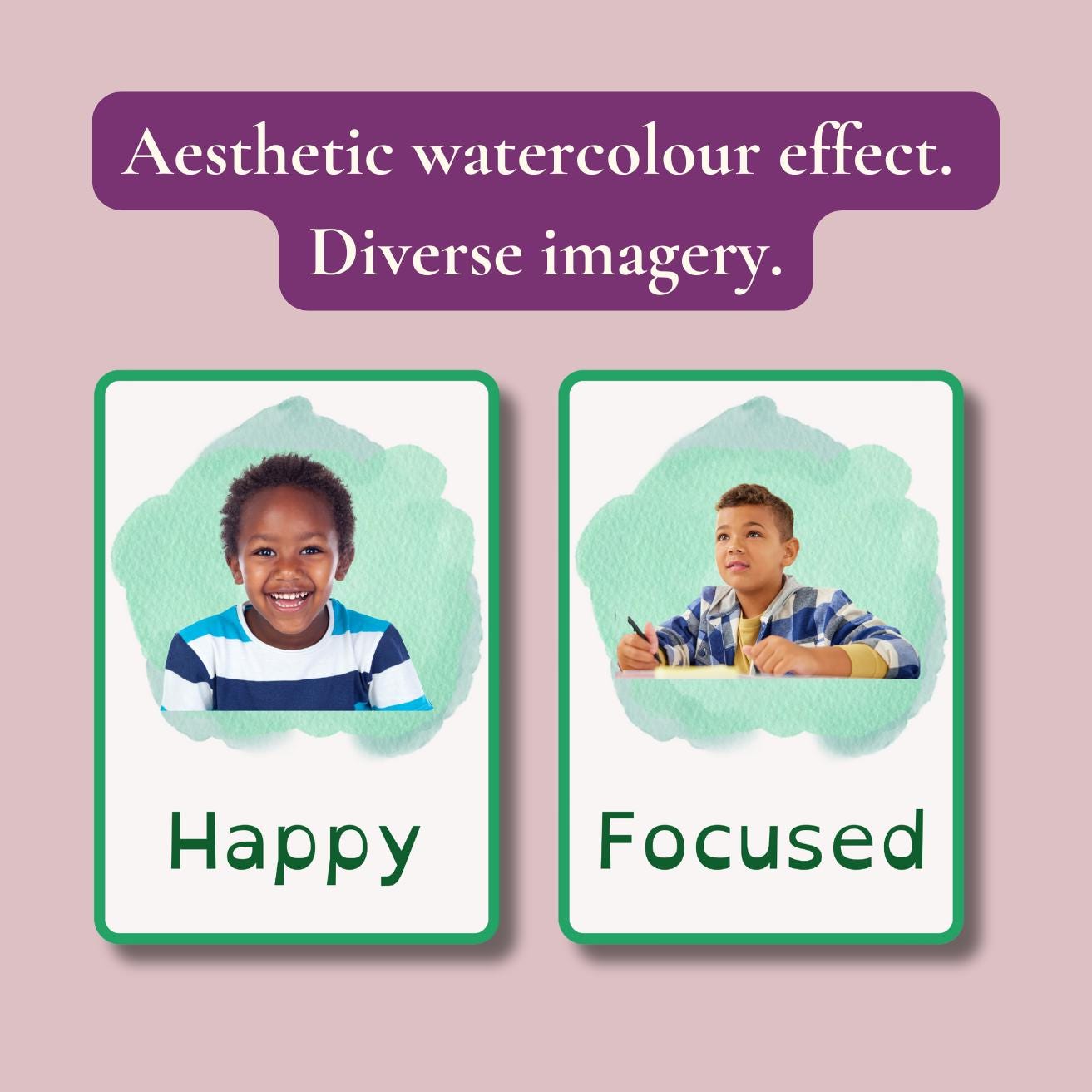 Aesthetic Zones of Regulation Flashcards Watercolour Effect Montessori ...