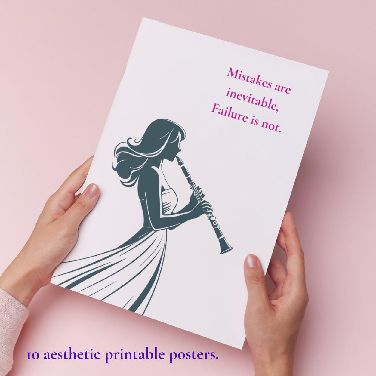 10 Aesthetic Music Growth Mindset Posters Motivate Your Practice Clean ...