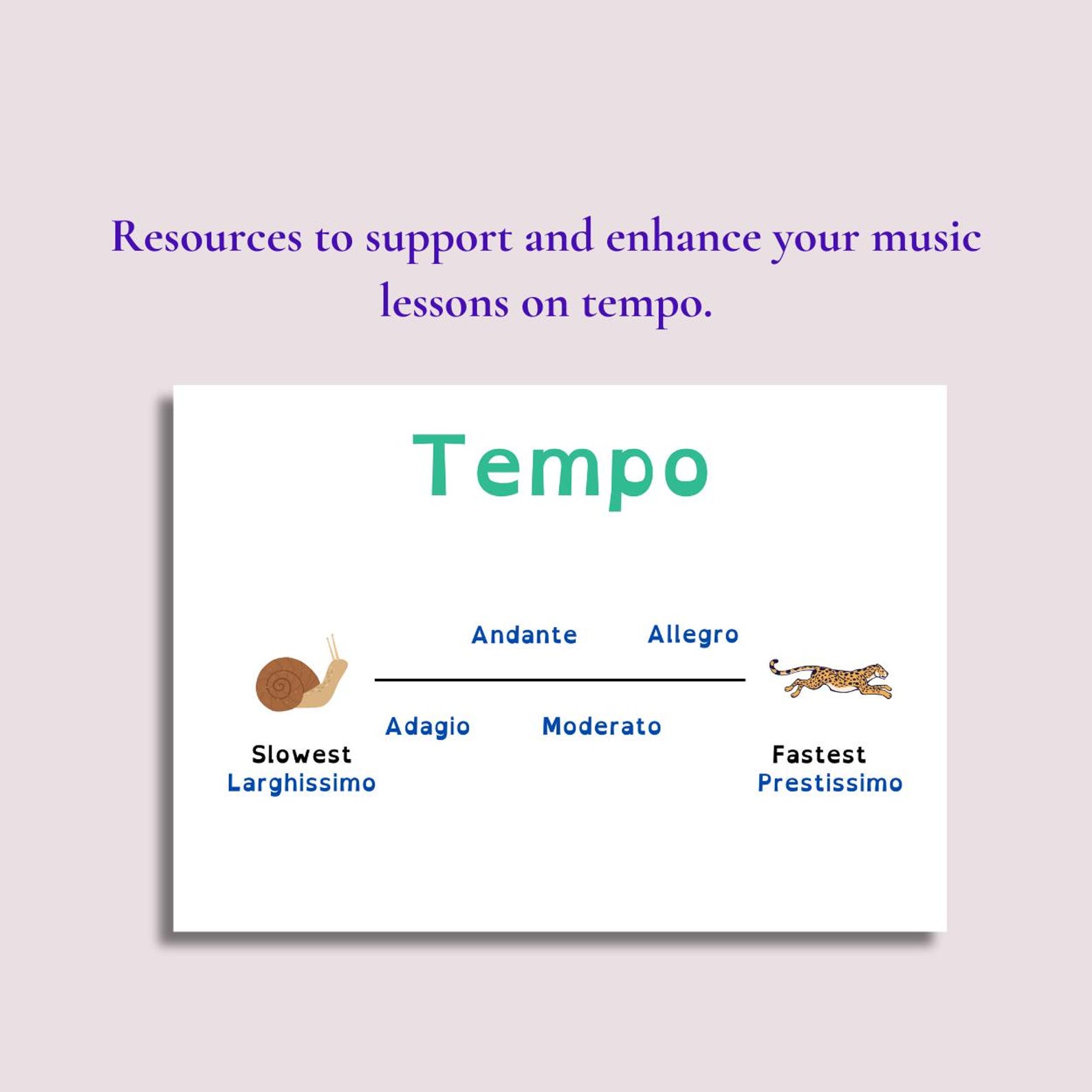 8 Printable Tempo Worksheets and Posters Music Theory Lessons Cute ...