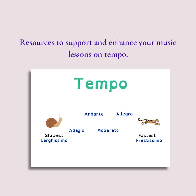 8 Printable Tempo Worksheets and Posters Music Theory Lessons Cute ...