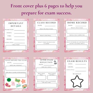 Pink Marble Effect Printable Dance Journal Exam Preparation and Success ...