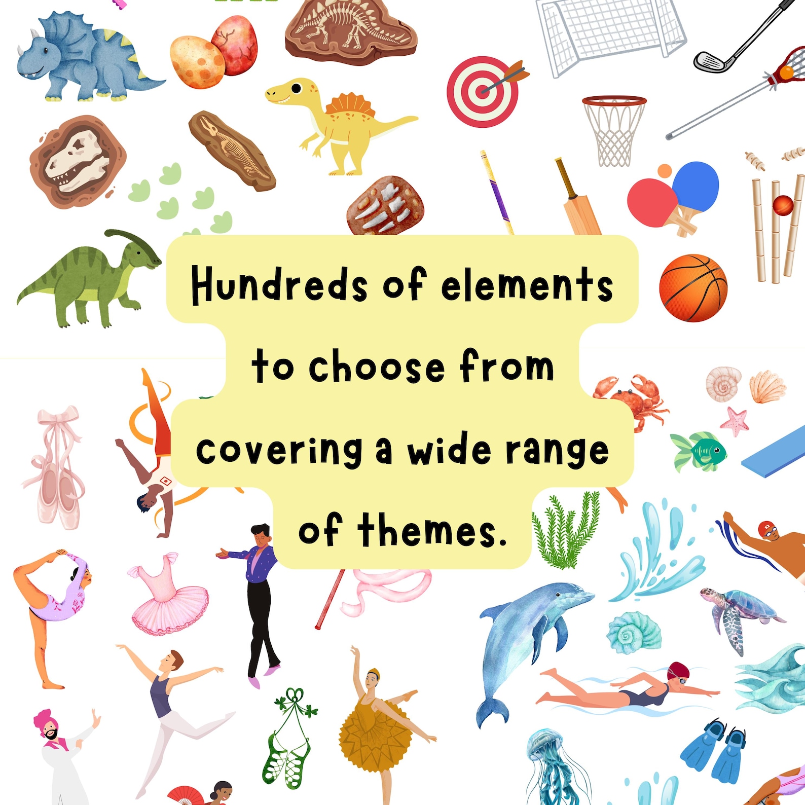 Children's Vision Board Pack Hundreds of Elements Cute Images With A ...