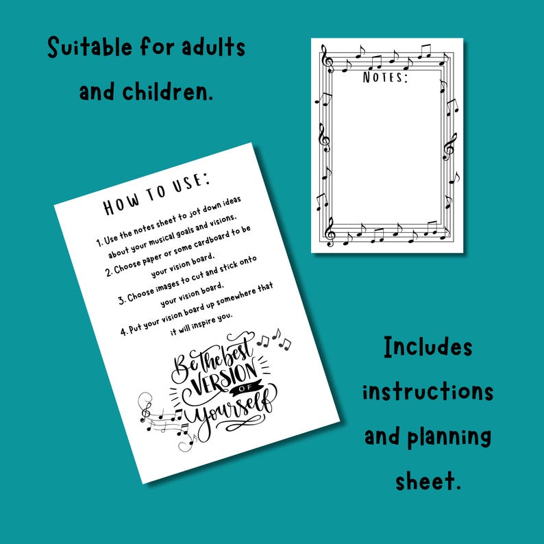 Music Vision Board: Motivational Activity for Musicians (PDF) - Etsy
