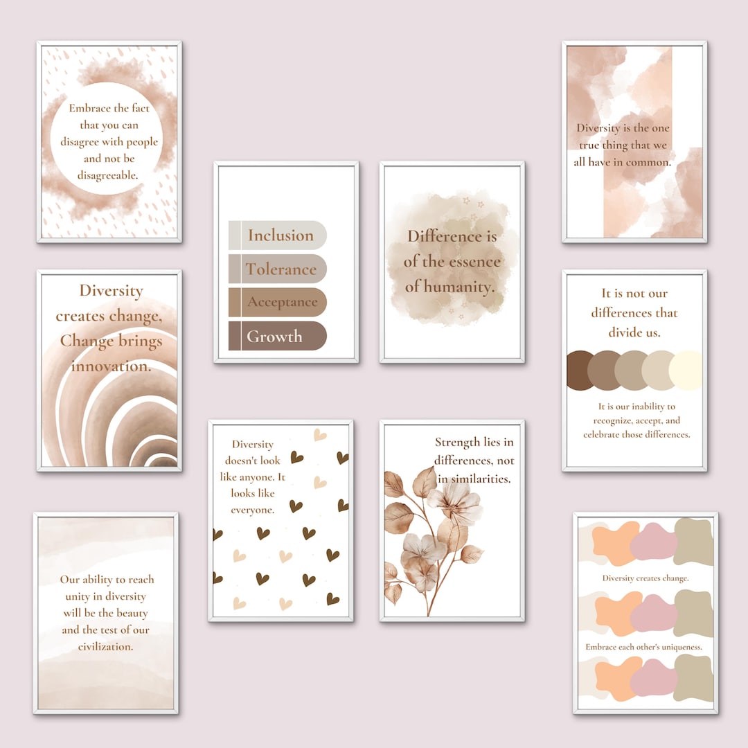 10 Neutral Aesthetic Posters for Diversity and Inclusion for Classrooms ...