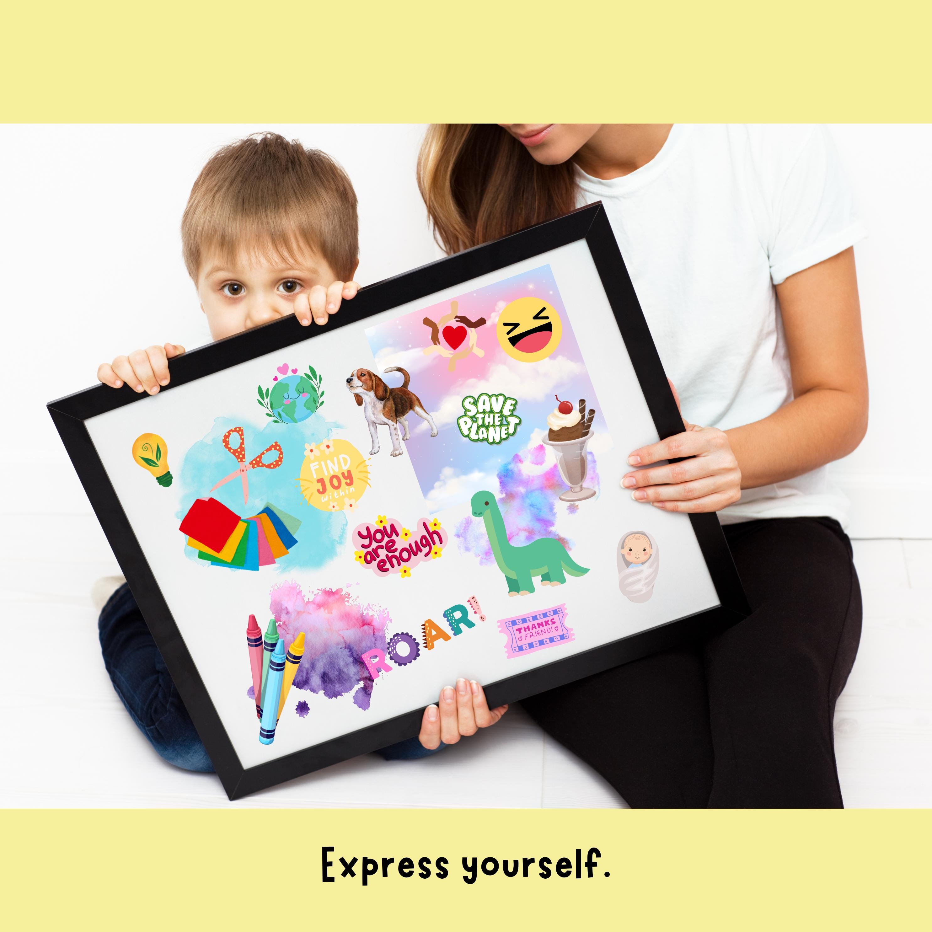 Children's Vision Board Pack Hundreds of Elements Cute Images With A ...