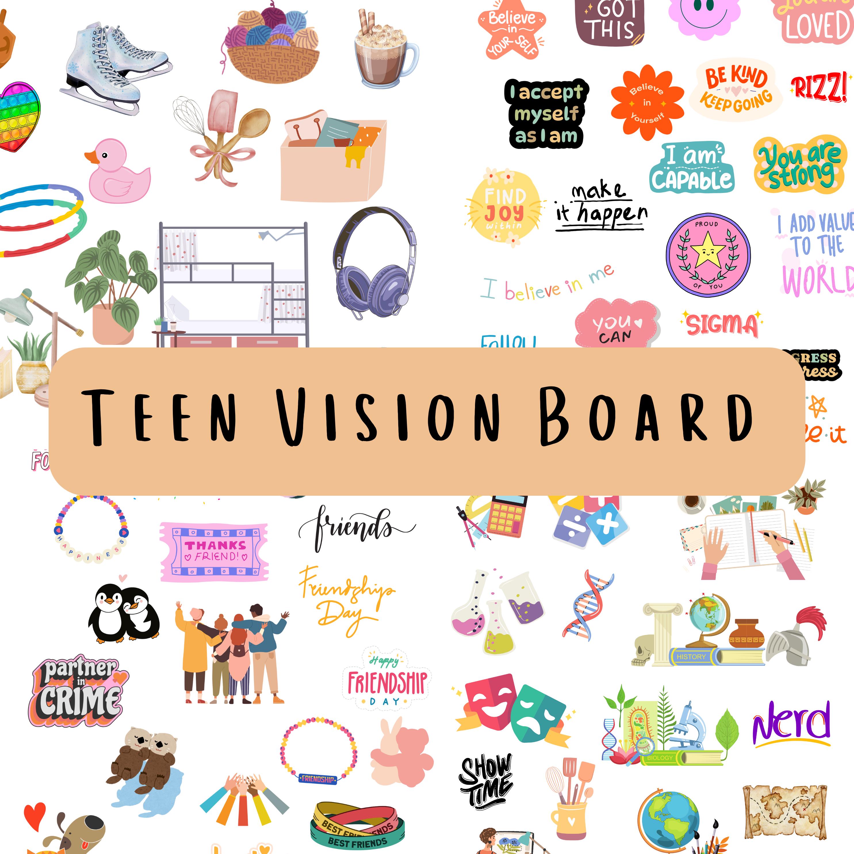 Teen Vision Board Kit: Creative Collage Elements (digital Download) - Etsy