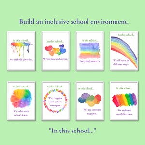 Rainbow Classroom Posters: Diversity and Inclusion Printables (PDF) - Etsy