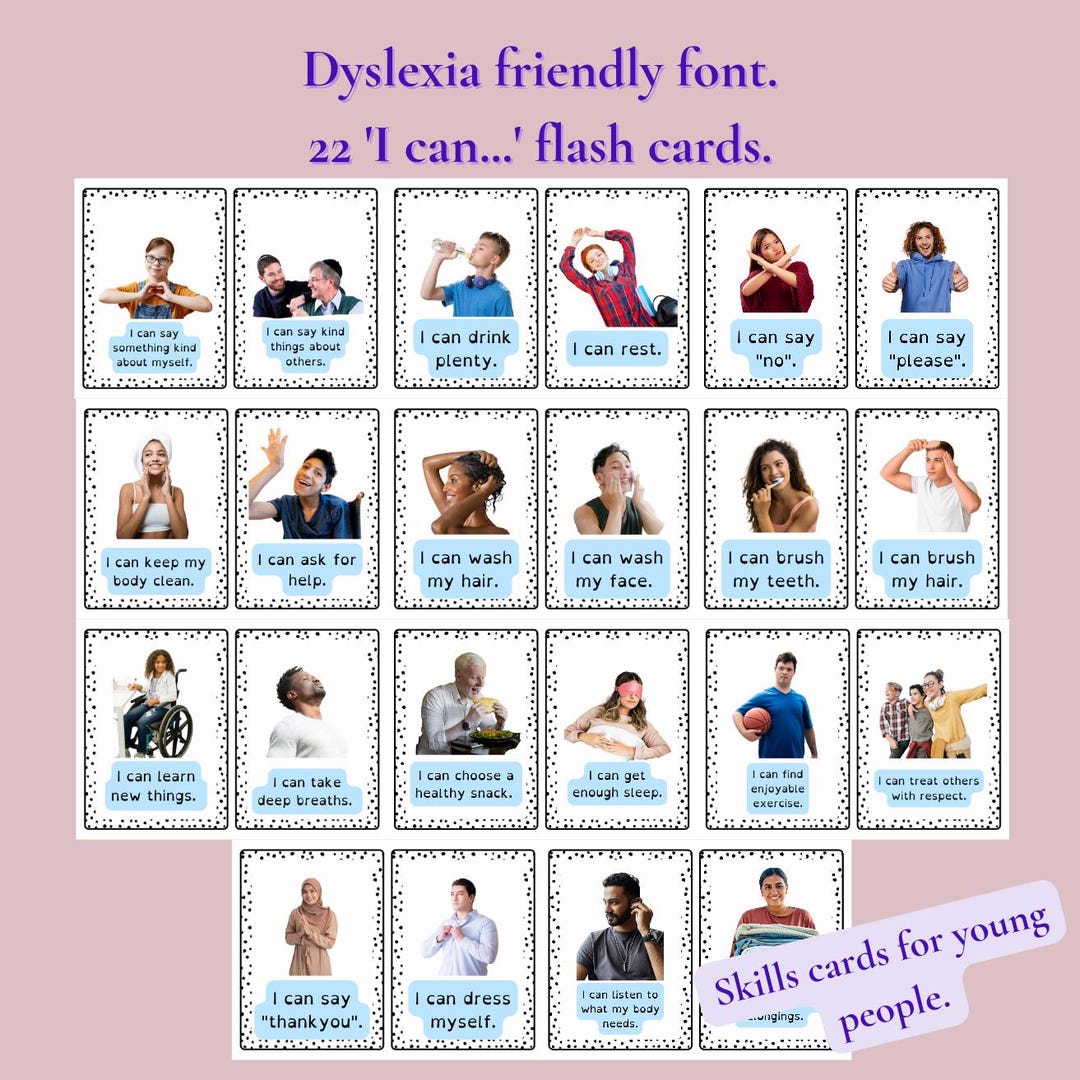 22 Skills Flashcards Teenagers Special Needs Young Adults Learn Basic ...